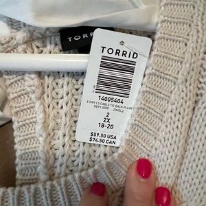 torrid | Sweaters | Torrid Womens Cable Knit Tie Back Sweater Size 2x ...